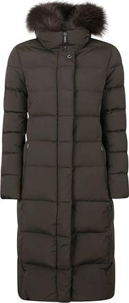 Moorer Femme, Manteaux, Brun, Taille: 38 FR Zagara Down Coat