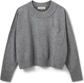 Sofie Schnoor Femme, Pulls, Gris, Taille: 40 FR Maille &agrave; col rond