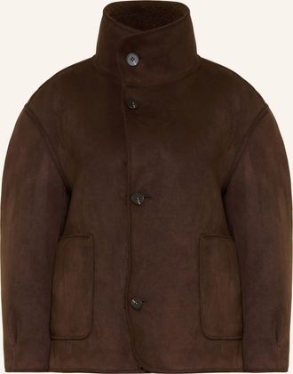 OPUS Teddyfell-Jacke Haella Zum Wenden braun