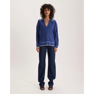 Ines De La Fressange Damen, Strickwaren, Blau, MGr&ouml;&szlig;e