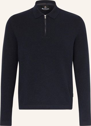 Barbour Strick-Poloshirt blau