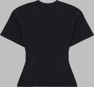 Courr&egrave;ges Logo-Embroidered Cotton T-Shirt - Black