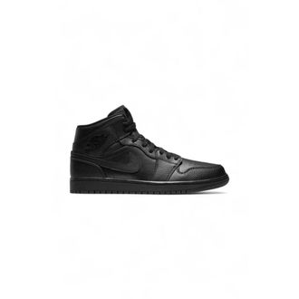 Nike Homme, Chaussures, Noir, Taille: 42 EU Air Jordan 1 Mid Baskets en Cuir