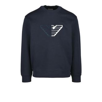 Emporio Armani Homme, Sweatshirts et sweats &agrave; capuche, Bleu, Taille: 2XL Felpa Effetto Neoprene