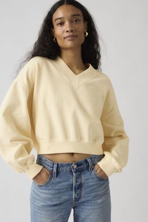 Levi's Sweat Shirt Col V Vintage - Femme - Orange / Rutabaga Garment Dye - XS