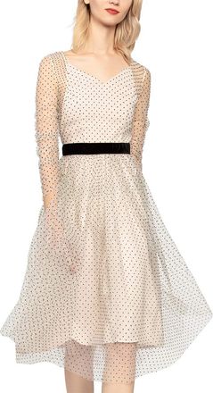 Apart Fashion Damen Mesh Dress with Dots Partykleid, Mehrfarbig (Nude-Black Nude-Black), (Herstellergr&ouml;&szlig;e: 36)