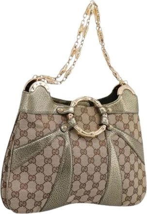 Gucci Sac bandouli&egrave;re Pre-owned en toile - Femme - Pre-owned - Beige - Taille: ONE Size