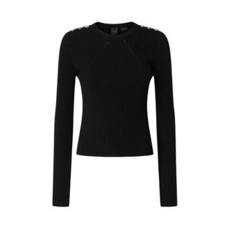 Pinko Stilvolles Strickoberteil - - Knitwear - Damen - Schwarzk - L