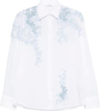 Ermanno Scervino floral-embroidered shirt - Wei&szlig;