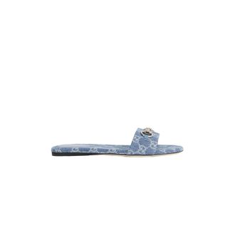 Gucci Jacquard Denim Slides