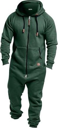 Generic riou Surv&ecirc;tement original pour homme, sweat &agrave; capuche, combinaison pour course &agrave; pied, travail jumpsuit &agrave; manches longues avec fermeture &eacute;clair pour a
