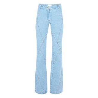 Nina Ricci Femme, Jeans, Bleu, Taille: 36 FR Pantalon &Eacute;vas&eacute; en Denim