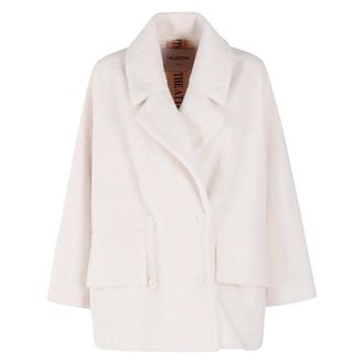 VALENTINI 1972 Valentini 1972, Femme, Manteaux, Blanc, Taille: 36 FR Manteau Crois&eacute; Pacaia