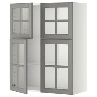 IKEA METOD Wandschrank mit B&ouml;den/4 Glast&uuml;ren