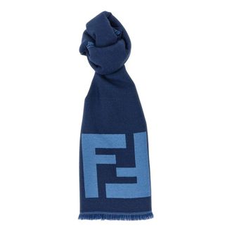 Fendi FF Macro Schal - - Accessories - Herren - Blau - ONE SIZE