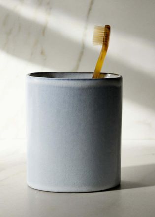 Mango Gobelet &agrave; brosse &agrave; dents en c&eacute;ramique ovale bleu ciel - Home - Taille unique - MANGO HOME