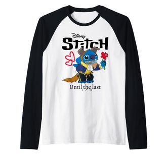 Disney Stitch Until The Last Petal Falls Valentine Raglan