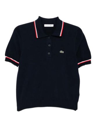 Lacoste polo à logo 3D - Bleu