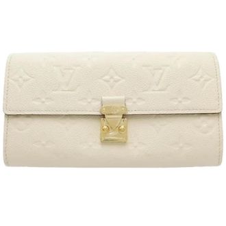 Louis Vuitton Pre-owned Monogram Empreinte Long Wallet (bi-fold) - - Pre-owned - Damen - Beige - ONE SIZE