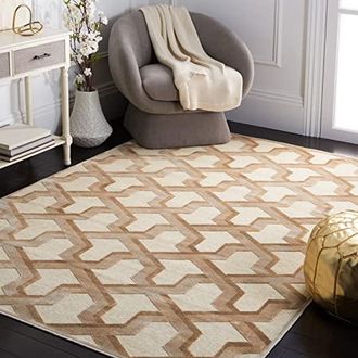 Safavieh Tapis Traditionnel Pour Salon, Salle à manger, Chambre à coucher - Paradise Collection, Tapis à poil court, Pierre, 160 X 229 cm