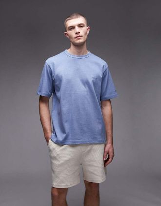 Tommy Hilfiger T-shirt &agrave; logo ton sur ton - Bleu brumeux