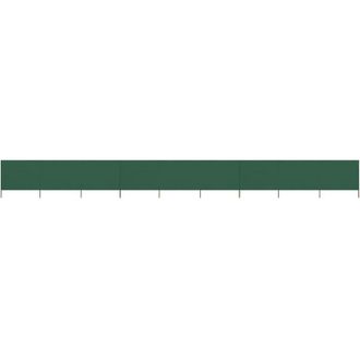 vidaXL Paravent 9 panneaux Tissu 1200 x 160 cm Vert