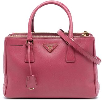 Prada Hobo Bags - Small Saffiano Lux Galleria Double Zip Satchel - Gr. unisize - in Gold - f&uuml;r Damen