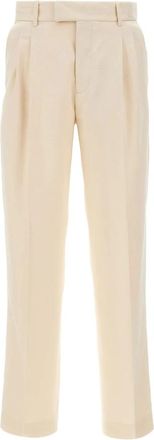 Dr&ocirc;le de Monsieur Homme, Pantalons, Beige, Taille: L Pantalon de golf &agrave; plis &agrave; la taille