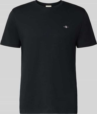 GANT Regular Fit T-Shirt mit Label-Stitching Modell SHIELD