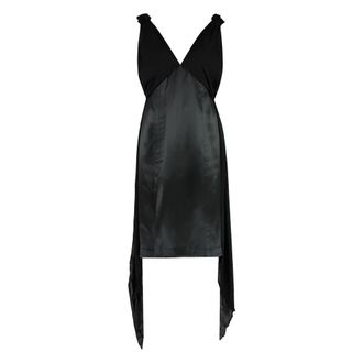 Bottega Veneta Seidenes Midi-Kleid mit Knotendetail - - Dresses - Damen - Schwarzk - S
