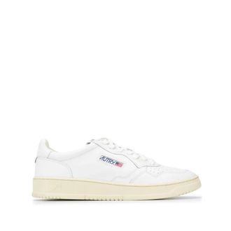 Autry Homme, Chaussures, Blanc, Taille: 39 EU Medalist Low Leather Baskets