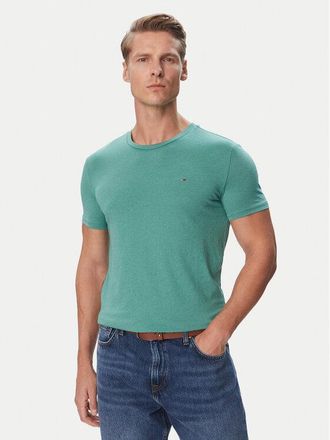 Tommy Jeans T-Shirt DM0DM20363 Gr&uuml;n Slim Fit