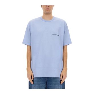 Comme Des Gar&ccedil;ons Logo T-Shirt - - Tops - Herren - Blau - XS
