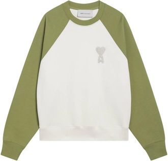 Ami Femme, Sweatshirts et sweats &agrave; capuche, Blanc, Taille: 38 FR Boxy Fit Crewneck