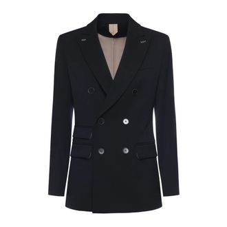 Max Mara Femme, Vestes, Bleu, Taille: 38 FR Blazer Crois&eacute;