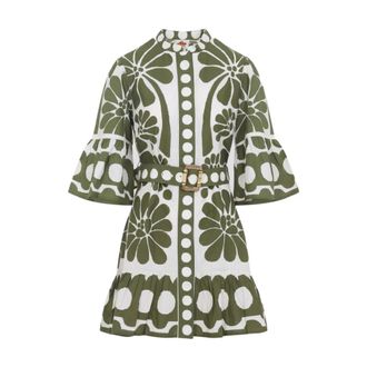 Farm Rio Farm Rio, Femme, Robes, Vert, Taille: 40 FR Palermo Mini Dress