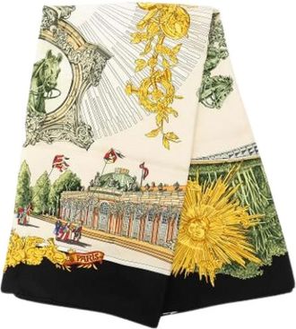 Herm&egrave;s Pre-owned Foulard en soie Sanssoucy - Femme - Pre-owned - Multicolore - Taille: ONE Size