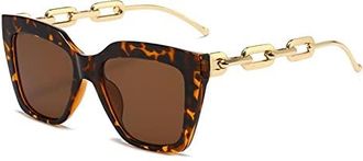 Generic Lunettes de soleil tendance à monture large carrée 2025 pour hommes et femmes (couleur : E, taille : moyenne)