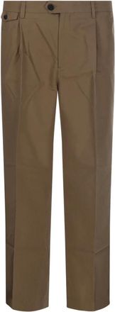 Dunst Homme, Pantalons, Brun, Taille: S Pantalon Chino Pliss&eacute; D&eacute;contract&eacute;
