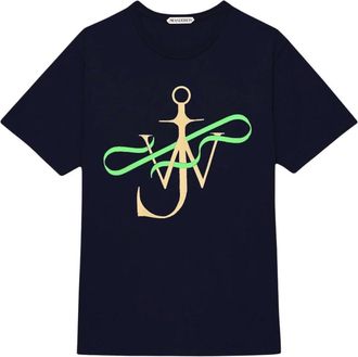 J.W.Anderson Homme, Tops, Bleu, Taille: M Ribbon Anchor T-Shirt