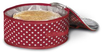 My Home Kuchen-/Torten K&uuml;hltasche, rund (Rot Punkte)