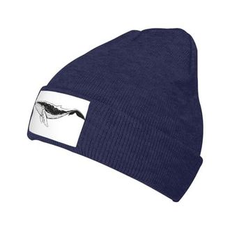 Generic &Eacute;pais Bonnet Souple Tricot&eacute;, Vue lat&eacute;rale du Mouvement des Baleines, Anti-Transpiration Beanie Hats, Bonnet Hiver Chaud Tricot pour Adultes, Ski, Spor