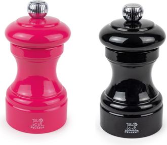 Peugeot Peugeot Bistro-Pfeffer- und Salzm&uuml;hlen-Set, 10,2 cm, unverzichtbare K&uuml;chenutensilien mit einstellbarer Mahlpr&auml;zision, Buchenholzm&uuml;hlen, verbessert Aro