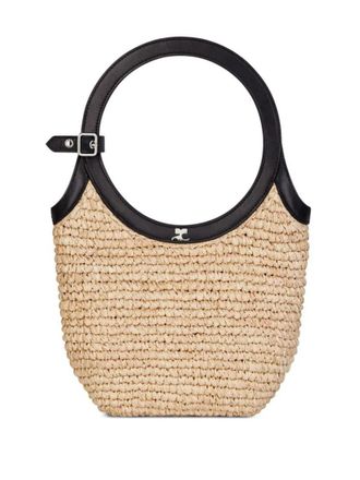 Courr&egrave;ges Hobo Bags - Woven Sand Beige Open-Top Bag - Gr. unisize - in Beige - f&uuml;r Damen