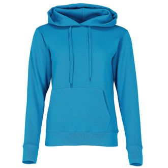 Fruit Of The Loom Ladies Classic Kapuzen-Sweat + GRATIS MyShirt Stoffbeutel, Farbe:azurblau + GRATIS MyShirt Stoffbeutel, Gr&ouml;&szlig;e:2XL