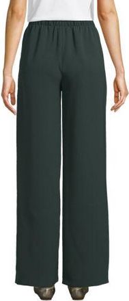 Lands End Fließende Webhose mit Elastikbund, Damen, Größe:38 regular, Grün, Polyester, by Lands End