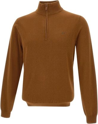Sun 68 Homme, Pulls, Brun, Taille: XL Half Zip Sweater