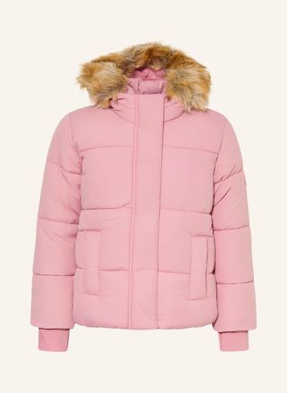 Abercrombie & Fitch Steppjacke Mit Abnehmbarem Kunstfell rosa
