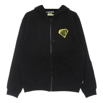 Iuter Schwarzer Zip-Hoodie Leichter Sweatshirt - - Sweatshirts & Hoodies - Herren - Schwarzk - XL