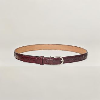 Reptiles House &Eacute;toile-Schnalle und Croco-Schwanzg&uuml;rtel 25 mm - Bordeaux